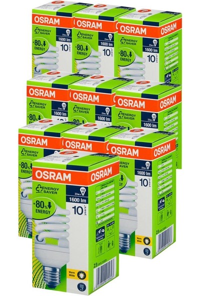 Osram 23W(112W) Ekonomik Ampul Sarı Işık (10 Adet) Floresan Ampul E27 Osram 23W(112W) Ekonomik Ampul Sarı Işık (10 Adet) Floresan Ampul E27