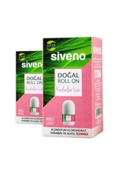 Siveno Doğal Roll-On Kadınlar Için 50 ml x 2 Adet