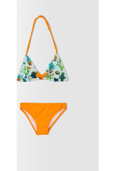 Defacto Kız Çocuk Desenli Esnek Bikini Takımı V4023A621HS