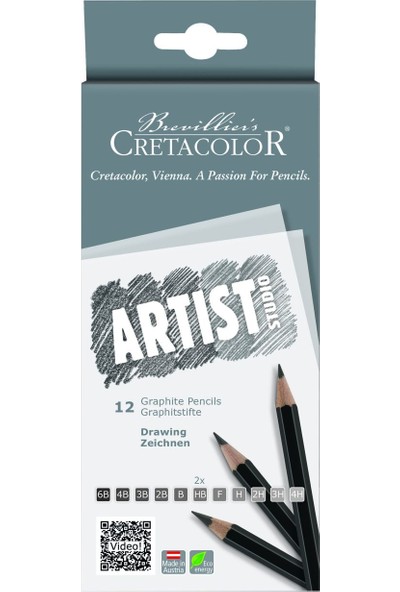 Cretacolor Artist Studio Graphite Drawing Pencils Dereceli Karakalem Eskiz Çizim Seti 12'li Cretacolor Artist Studio Graphite Drawing Pencils Dereceli Karakalem Eskiz Çizim Seti 12'li