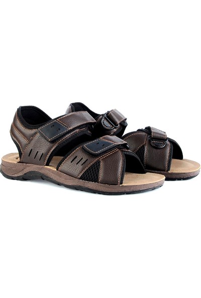 Gezer 00094 Kahve Cırtlı Günlük Erkek Yazlık Sandalet