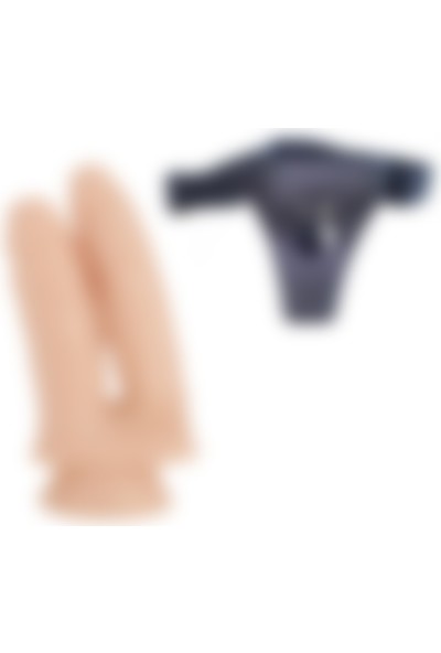 Bonilove Double Penetrator Çift Yönlü Belden Bağlamalı Realistik Dildo