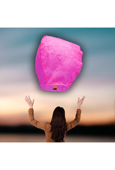 Süsle Bebek ve Parti Dilek Feneri, Dilek Balonu Pembe - 1 Adet Süsle Bebek ve Parti Dilek Feneri, Dilek Balonu Pembe - 1 Adet