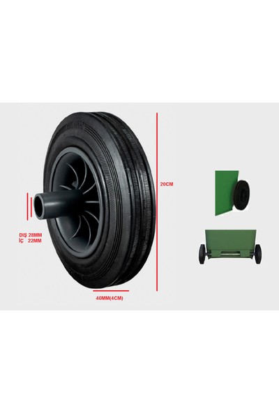 İmeci 120 Lt / 240 Lt Çöp Kovası Tekeri İmeci 120 Lt / 240 Lt Çöp Kovası Tekeri