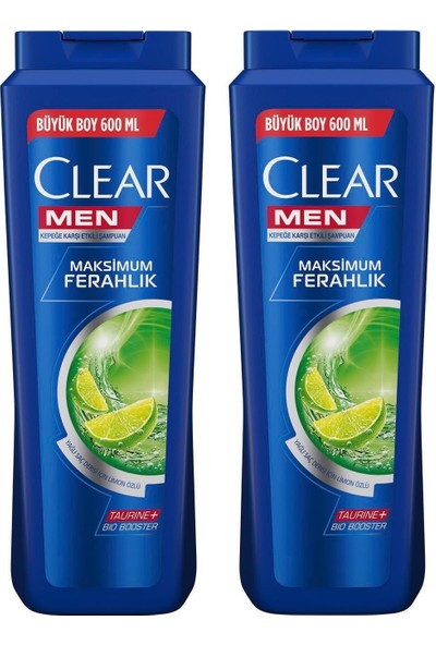 Clear Men Yağlı Saç Derisi Için Maksimum Ferahlık Şampuan x 2 Adet