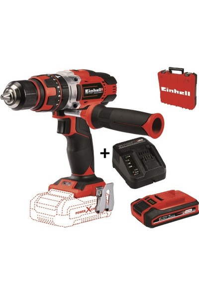 Einhell Te-Cd 18/48 Li-I Darbeli Matkap + 3 Ah Plus Starter Kit + Çanta Einhell Te-Cd 18/48 Li-I Darbeli Matkap + 3 Ah Plus Starter Kit + Çanta