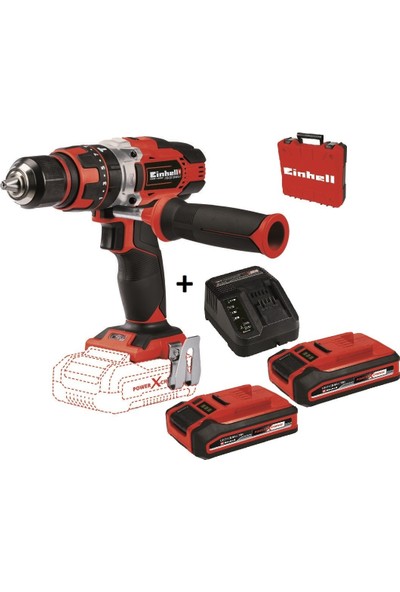 Einhell Te-Cd 18/48 Li-I Darbeli Matkap + 2*3 Ah Plus Starter Kit + Çanta Einhell Te-Cd 18/48 Li-I Darbeli Matkap + 2*3 Ah Plus Starter Kit + Çanta