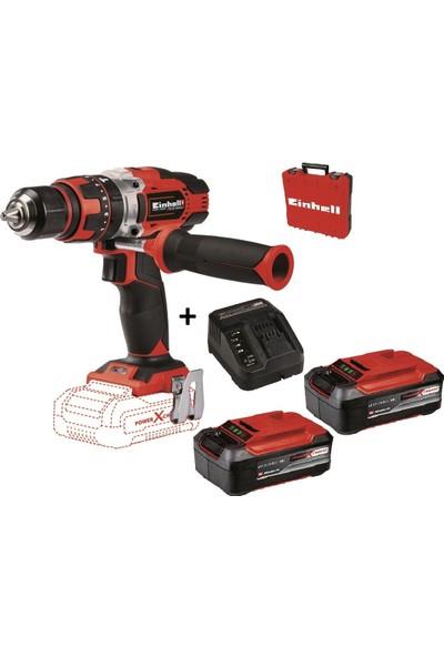 Einhell Te-Cd 18/48 Li-I Darbeli Matkap + 2*5.2 Ah Plus Starter Kit + Çanta Einhell Te-Cd 18/48 Li-I Darbeli Matkap + 2*5.2 Ah Plus Starter Kit + Çanta