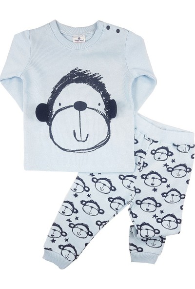 Luggi Baby Erkek Maymun Uzun Kollu Üst & Alt Takım
