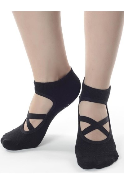 Busso Yoga&pilates Çorabı 3 Çift Kaydırmaz Tabanlı Siyah