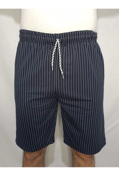 Mtstil Erkek Lacivert Çizgili Şort