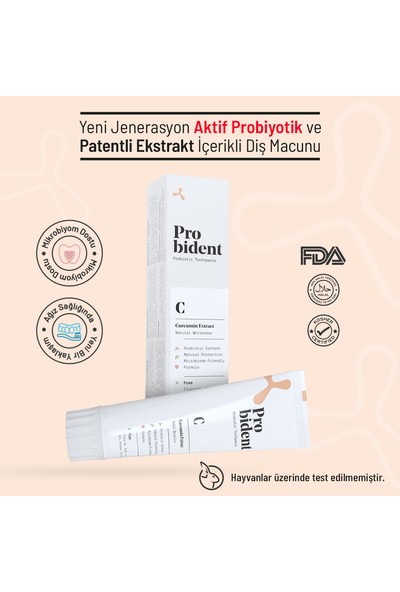 Probident Probiyotik Diş Macunu Zerdeçal Özüt İlaveli
