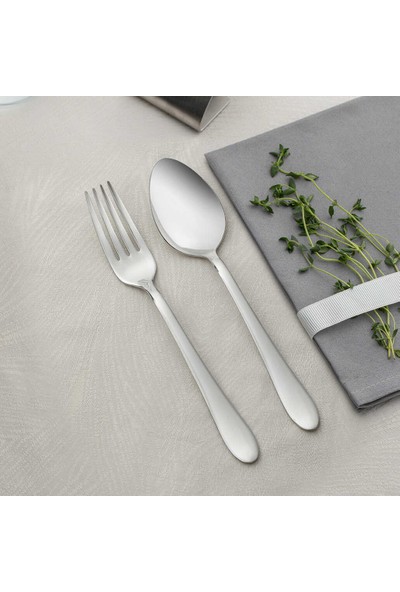 Nehir Elif Sade 30 Parça Çatal Kaşık Seti