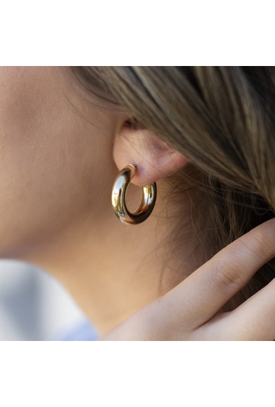 Altındöven Mücevherat Tombul Halka Küpe