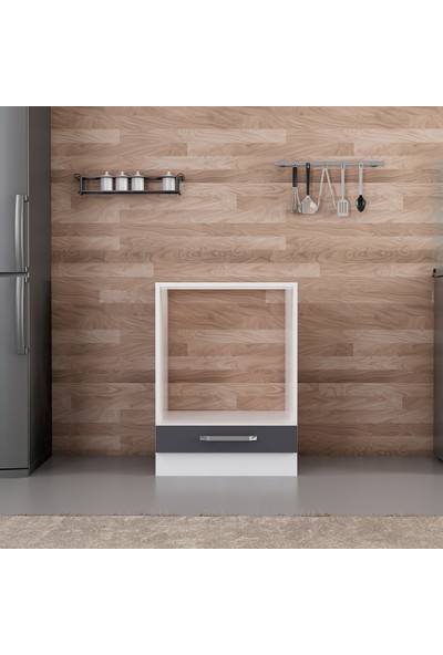 Minar Mutfak Alt Modül 1k 60 cm Ank Dolap Beyaz Antrasit A1 Minar Mutfak Alt Modül 1k 60 cm Ank Dolap Beyaz Antrasit A1