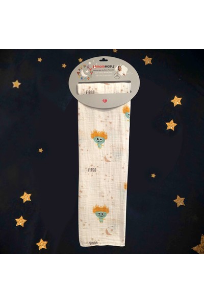 Momeasy Müslin Örtü 100X120CM - Burçlar - Başak