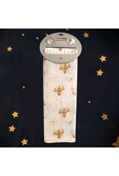 Momeasy Müslin Örtü 100X120CM - Burçlar - Terazi