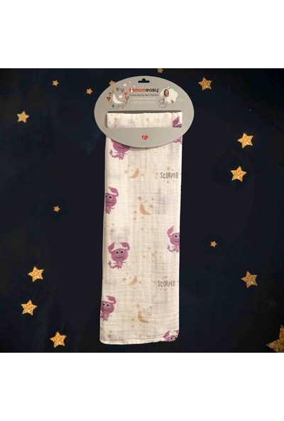 Momeasy Müslin Örtü 100X120CM - Burçlar - Akrep