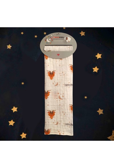 Momeasy Müslin Örtü 100X120CM - Burçlar - Oğlak
