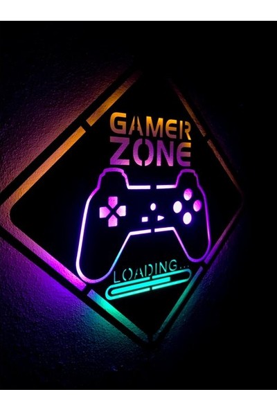 Dekoraven Gamer Zone LED Işıklı Tablo Dekoraven Gamer Zone LED Işıklı Tablo