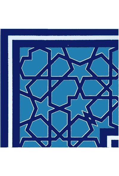 Armada Çini 10 x 10 cm Ksk 72 Mavi Türkmen Yıldızı Çini Bordür Köşe Armada Çini 10 x 10 cm Ksk 72 Mavi Türkmen Yıldızı Çini Bordür Köşe
