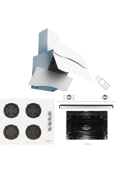 Alveus Karbeyaz 604 3'lü Ankastre Set(Mod SPR-GLS640-MFA604)