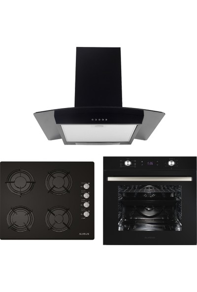 Alveus Akdeniz 627 Siyah 3'lü Ankastre SET(İBER-GLS640-MFA627) Alveus Akdeniz 627 Siyah 3'lü Ankastre SET(İBER-GLS640-MFA627)