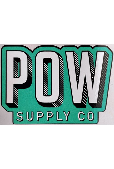 Pow Supply Co Logo 8cm x 5.5cm Tek Sticker