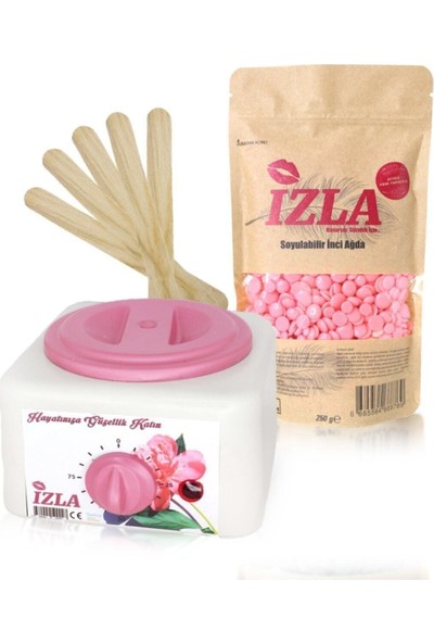 Izla Sir Ağda Makine + Pudralı Soyulabilen Boncuk Ağda + Spatula Seti Izla Sir Ağda Makine + Pudralı Soyulabilen Boncuk Ağda + Spatula Seti