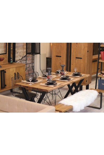 NTconcept Masif Ağaç Yemek ve Toplantı Masası Takımı NTconcept Masif Ağaç Yemek ve Toplantı Masası Takımı