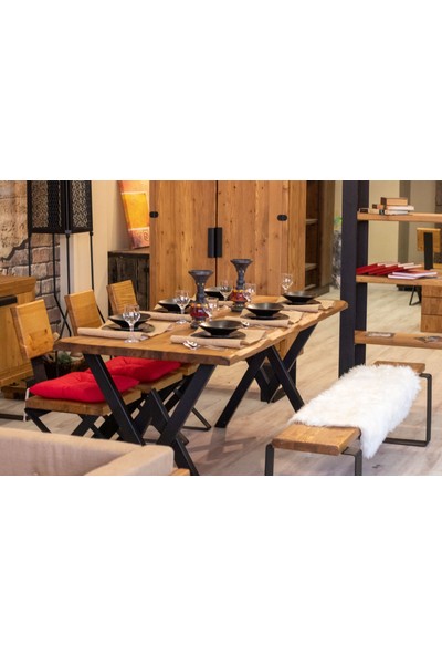 NTconcept Masif Ağaç Yemek ve Toplantı Masası Takımı NTconcept Masif Ağaç Yemek ve Toplantı Masası Takımı