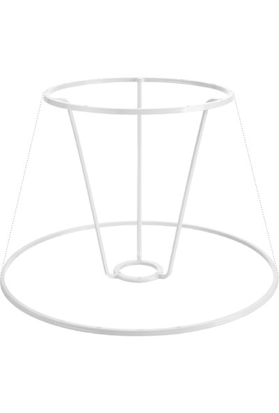 Lumen İstanbul 30'luk Konik Abajur Çerçeve Takımı Krem