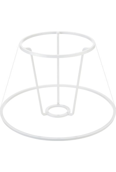 Lumen İstanbul 22'lik Konik Abajur Çerçeve Takımı Beyaz