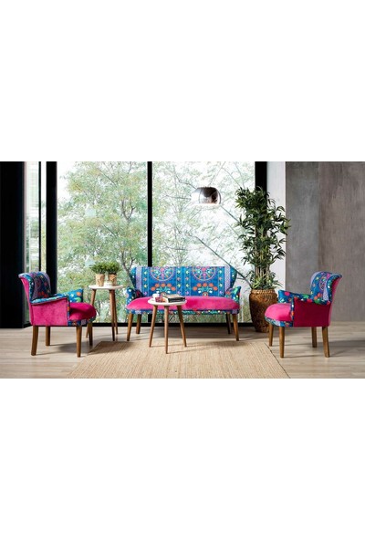 Grande Home Menekşe Çay Seti Koltuk Takımı