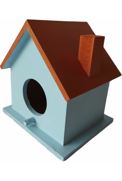 Değerli Hobi Ahşap Kuş Yuvası Vernikli 13 x 11 x 14 cm - Mavi Değerli Hobi Ahşap Kuş Yuvası Vernikli 13 x 11 x 14 cm - Mavi