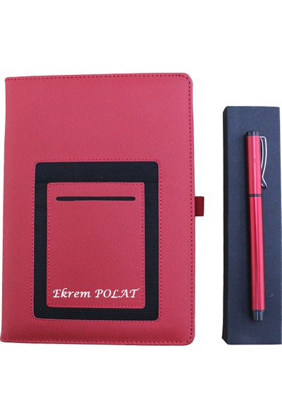 Ahşap Şehri Kanguru Kırmızı Kişiye Özel Cepli Ajanda ve Roller Kalem Set Ahşap Şehri Kanguru Kırmızı Kişiye Özel Cepli Ajanda ve Roller Kalem Set