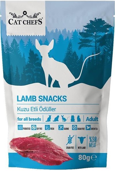 Cat Chefs Kuzu Etli Kedi Ödülü 80 gr Cat Chefs Kuzu Etli Kedi Ödülü 80 gr