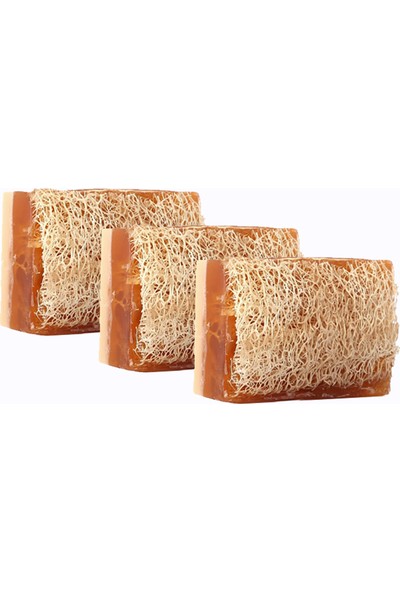 Doğal Kabak Lifli Bal ve Eşek Sütlü Sabun 100 gr x 3 Adet Doğal Kabak Lifli Bal ve Eşek Sütlü Sabun 100 gr x 3 Adet