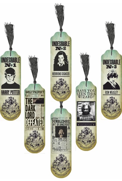 Hayat Poster Harry Potter Ahşap Kitap Ayracı Seti 6'lı Hayat Poster Harry Potter Ahşap Kitap Ayracı Seti 6'lı