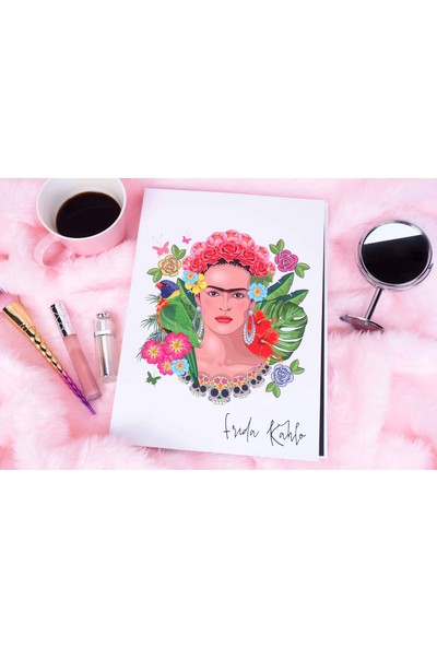 Taze Trend Kapaklı Sekreterlik A4 Kahlo Tasarımlı