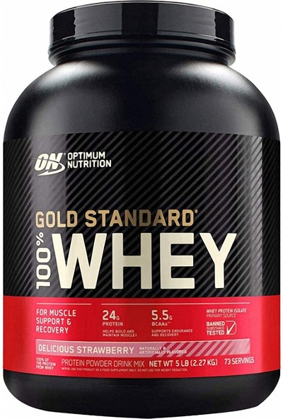 Optimum Nutrition Gold Standard Whey Protein Tozu 2273 gr Çilek Aromalı 01/2023 Optimum Nutrition Gold Standard Whey Protein Tozu 2273 gr Çilek Aromalı 01/2023