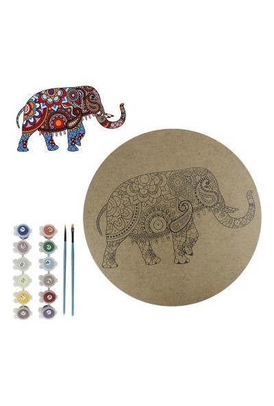 Yazar Kalem Bsm3 Boyalı Sayılı Mandala Boyama Seti 12'li