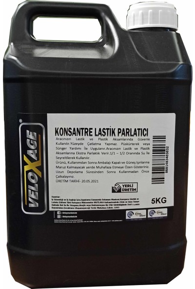 Veloxage Konsantre Lastik Parlatıcı 5 kg