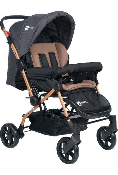 4 Baby Olympus Gold Çift Yönlü Bebek Arabası Antrasit