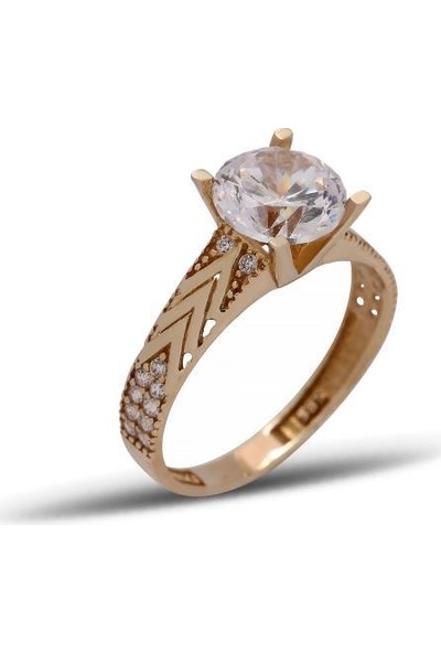 In Love Tektaş 14 Ayar Altın Yüzük