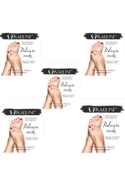 Karline Keratinli Susuz Pedikür Çorabı 5'li