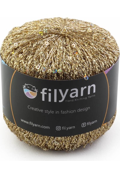 Filyarn Altın Galaxy Simli Pullu Örgü Ipi Pullu Örgü Ipi