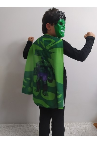 TUYTUK Hulk Çocuk Kostümü Pelerin & Maskesi TUYTUK Hulk Çocuk Kostümü Pelerin & Maskesi