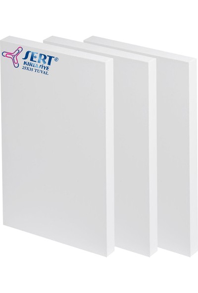 Sert Kırtasiye Tuval 25CM x 35CM Arkadan Zımbalı Tuval 3lü Paket