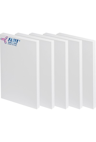 Sert Kırtasiye Tuval 25CM x 35CM Arkadan Zımbalı Tuval 4lü Paket